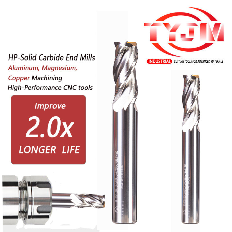 Precision Carbide Flat End Mills - High Efficiency Slotting/Side Milli ...
